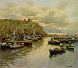 MARIO IRACE - Verso sera - olio su tela - cm. 35*40